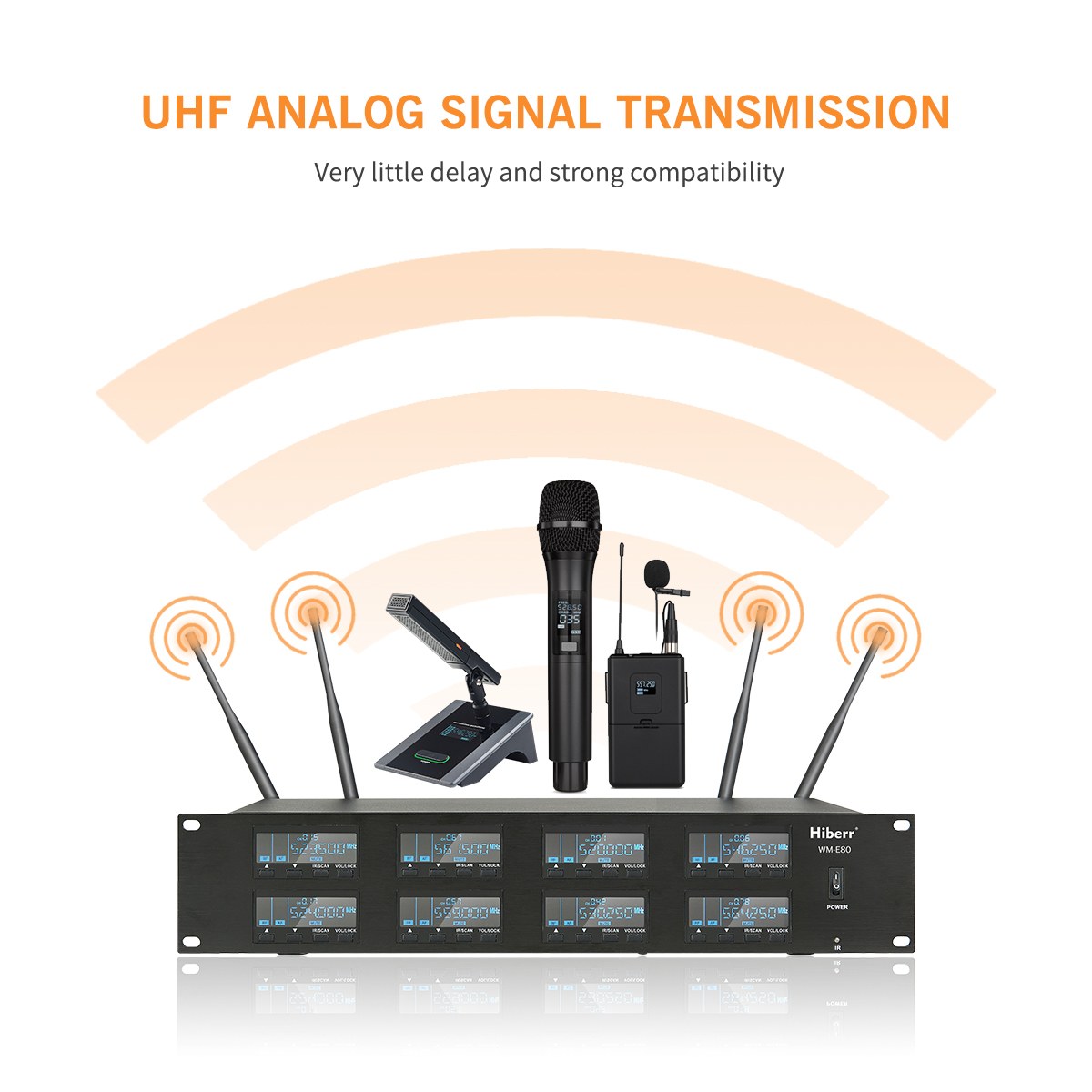 8 Channels UHF Wireless Conference Microphone