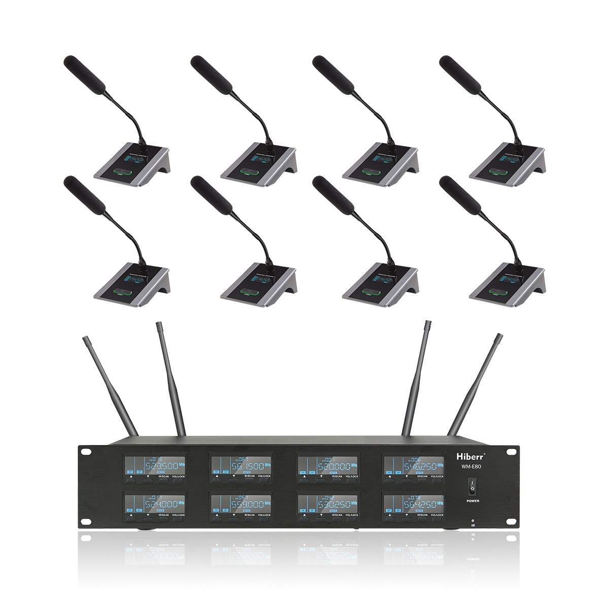 8 Channels UHF Wireless Conference Microphone