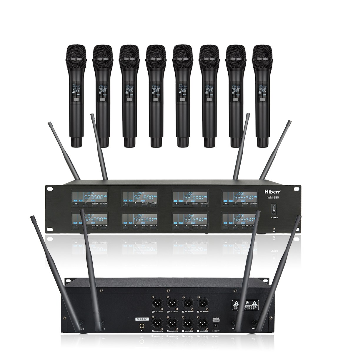 8 Channels UHF Wireless Conference Microphone